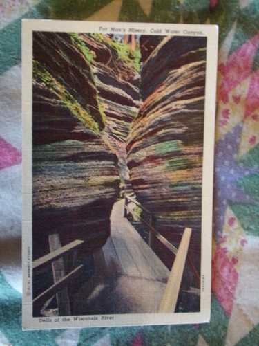 Vintage Postcard Fat Man's Misery, Cold Water Canyon, Dells Of ...