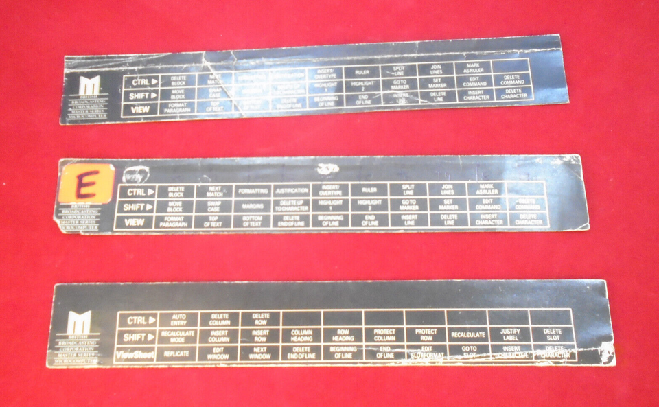 Acorn BBC Master 4 program Function key strip, original | eBay