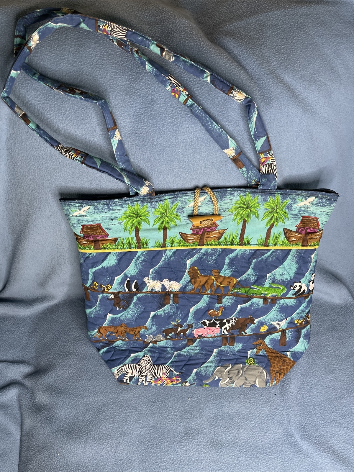 Noah’s Ark Purse Quilted Cotton Fabric Handbag Should… - Gem