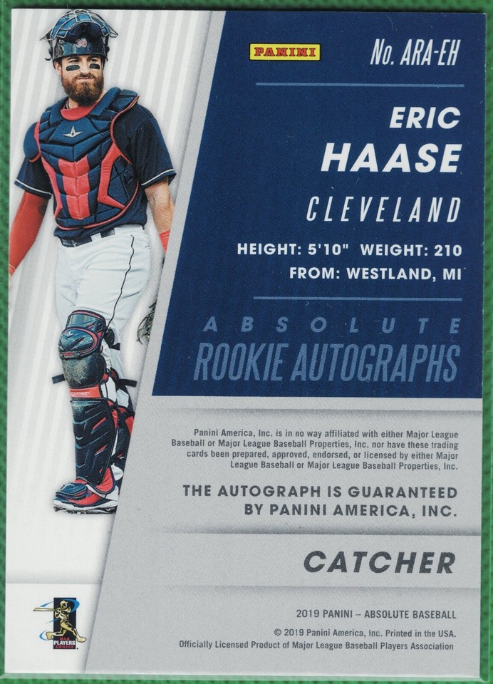 2019 Panini Absolute Eric Haase #ARA-EH Rookie Autographs | eBay
