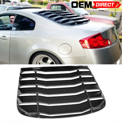 For 03-07 Infiniti G35 Coupe Gloss Black Rear Window Louver Cover ...