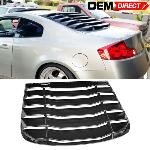 For 03-07 Infiniti G35 Coupe Gloss Black Rear Window Louver Cover ...