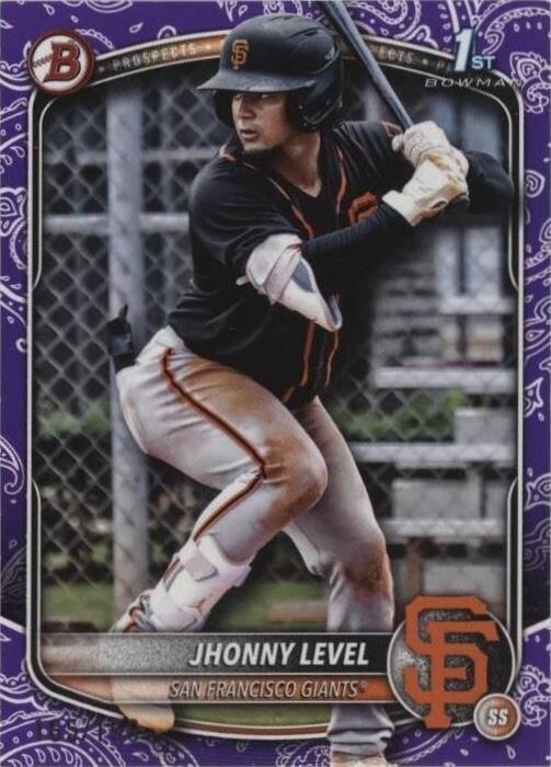 2025 Bowman - Prospects Jhonny Level #BP-147 Purple Pattern /199 (RC ...