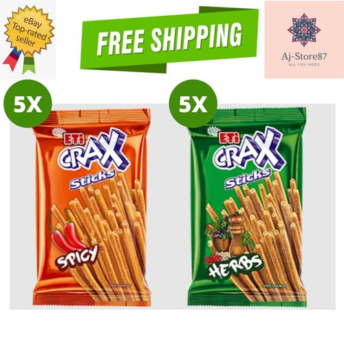 10 Pack X ETi Crax Spicy and Herbs Flavor Biscuit Sticks (45 Gram) | eBay