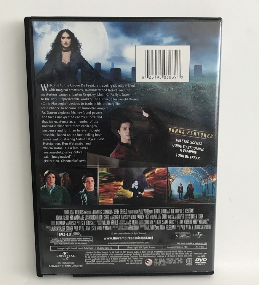 The Vampires Assistant (DVD, 2010) Blockbuster Rental 25195038393 | eBay