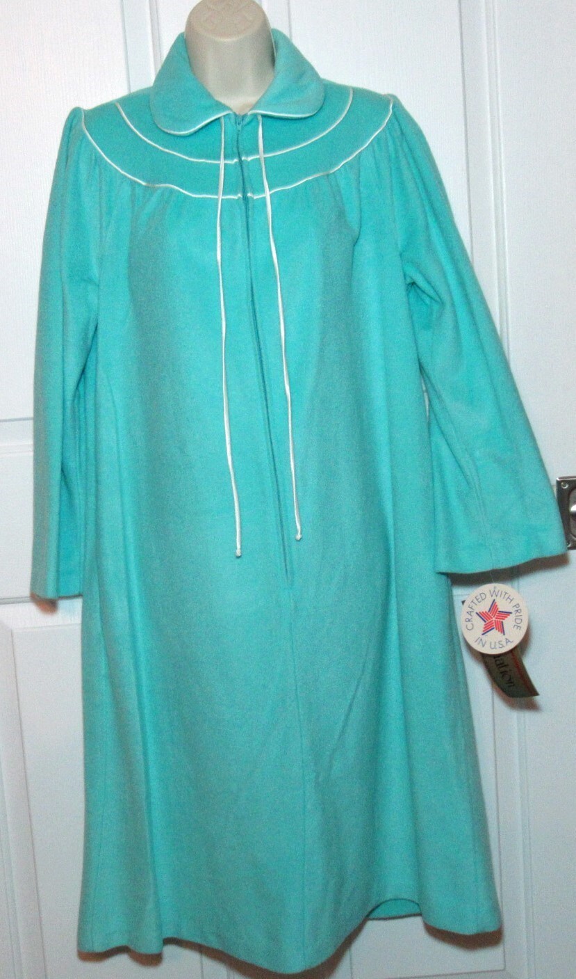 Vintage New NWT Gerry California size M Turquoise Fleece 1/2 Zip Robe ...