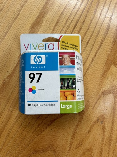 Genuine HP 97 Tri-Color Inkjet Print Cartridge New Sealed Retail Exp 1/ ...