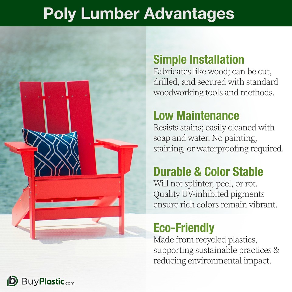 BuyPlastic Tangent Poly Lumber, Woodgrains - HDPE Plastic Board | eBay