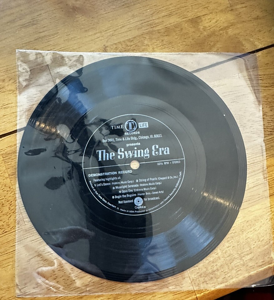 Time Life Records: Demonstration Record: The Swing Era 33 1/3 | eBay