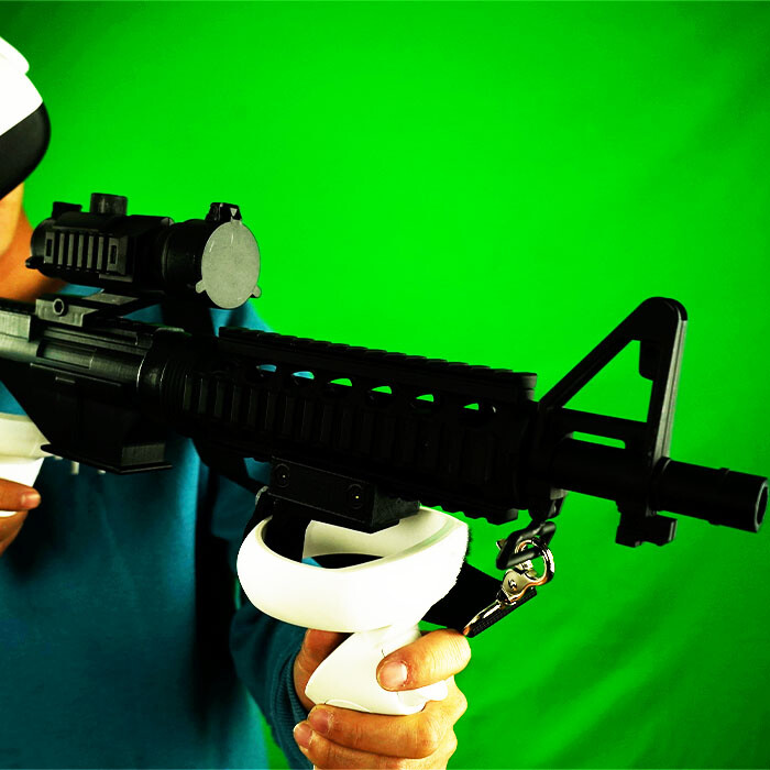 Double Handle Holder Magnetic VR Headset Game Shooting Gun Mount ...