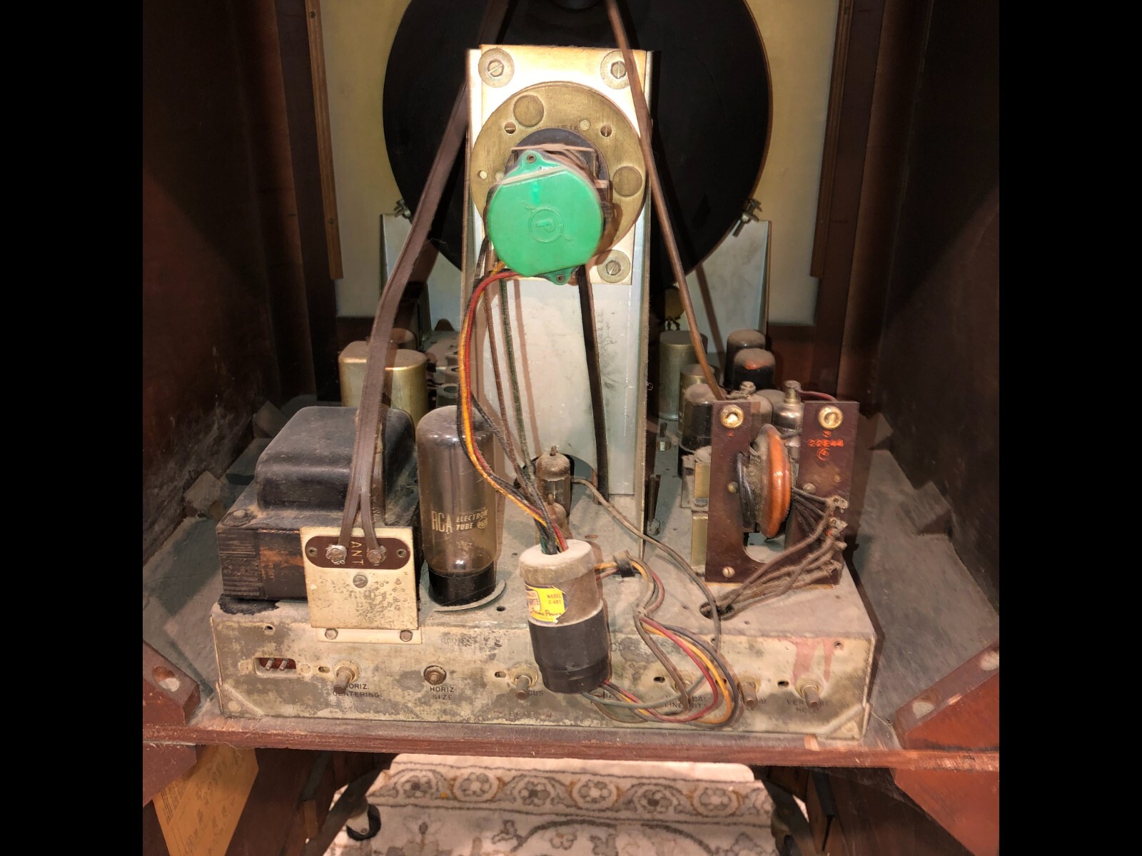 1949 B/W 12" 415CV Sentinel Mahogany Console Television Set | eBay