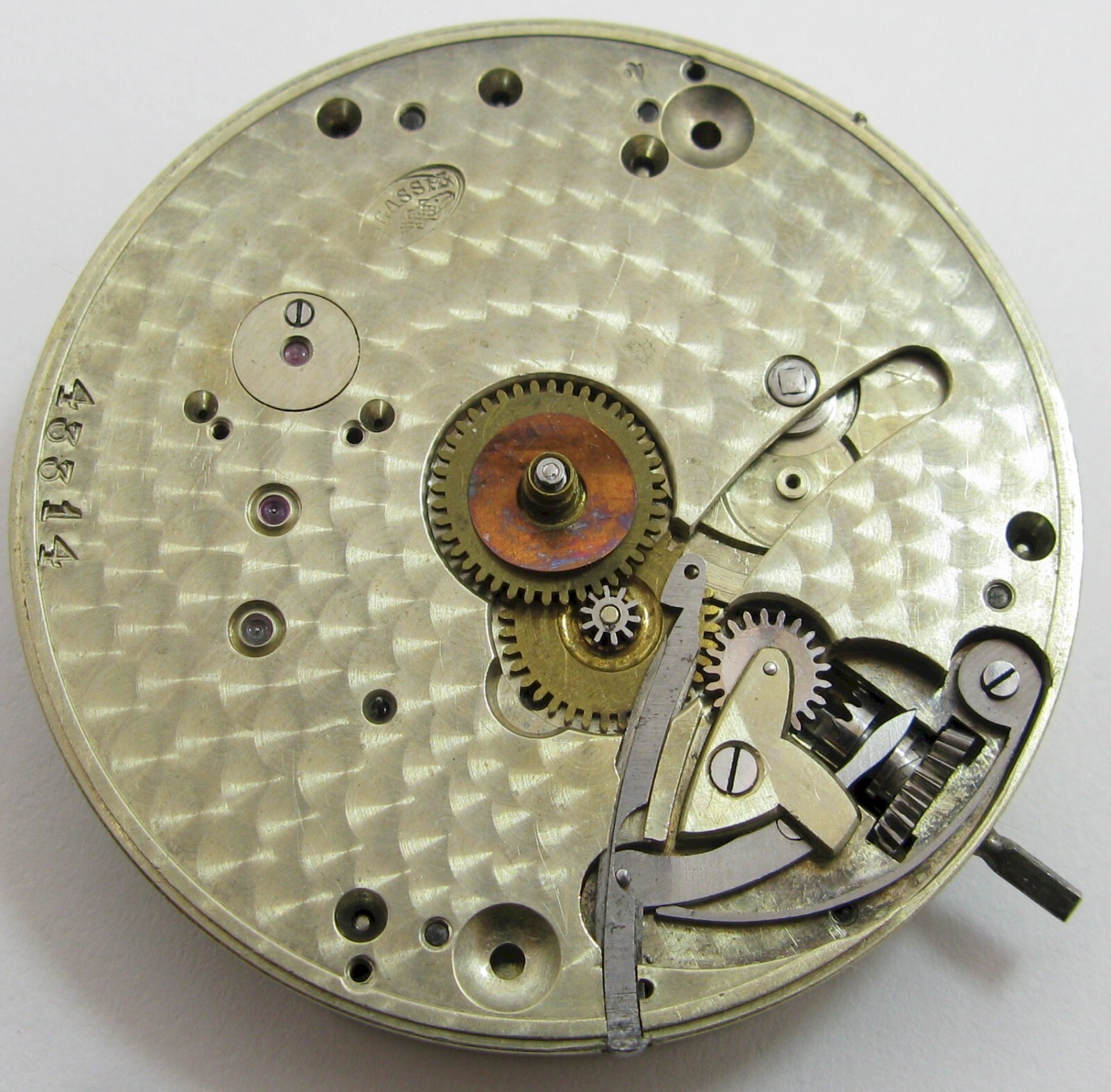 Quality Agassiz Pocket Watch Movement for parts .. HC 43 mm fit Hunting ...