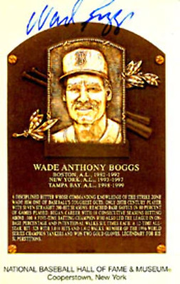 Wade Boggs Autograph / Signed Baseball HOF Plaque | eBay