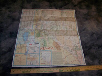 Nevada / Utah State Map Vintage 1992 Map AAA | eBay