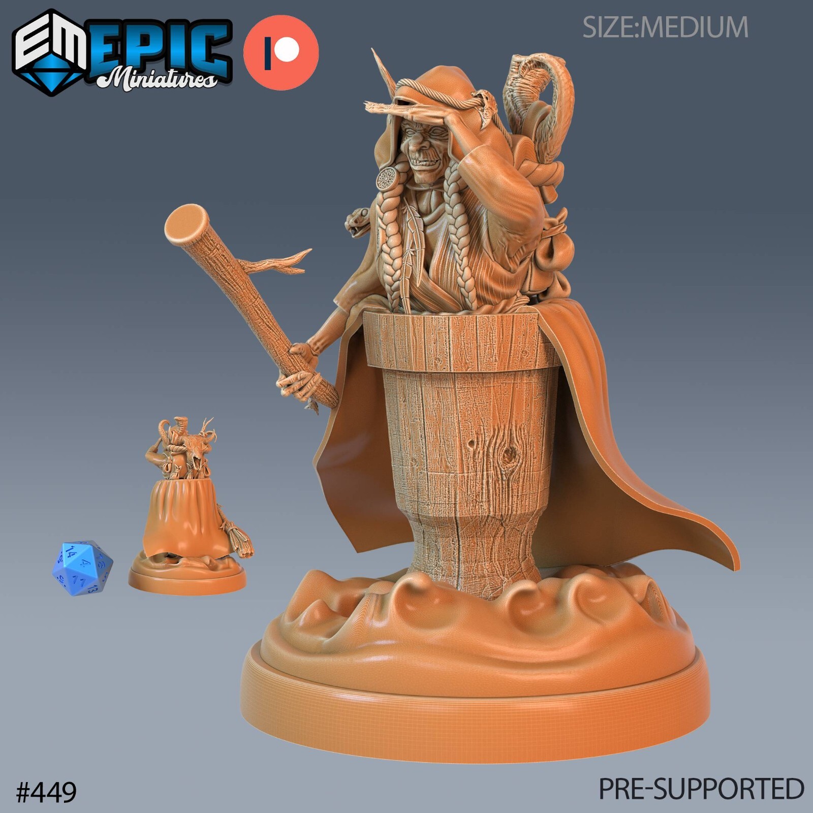 Baba Yaga Witch Dungeons and Dragons Miniature D&D Epic Miniatures ...