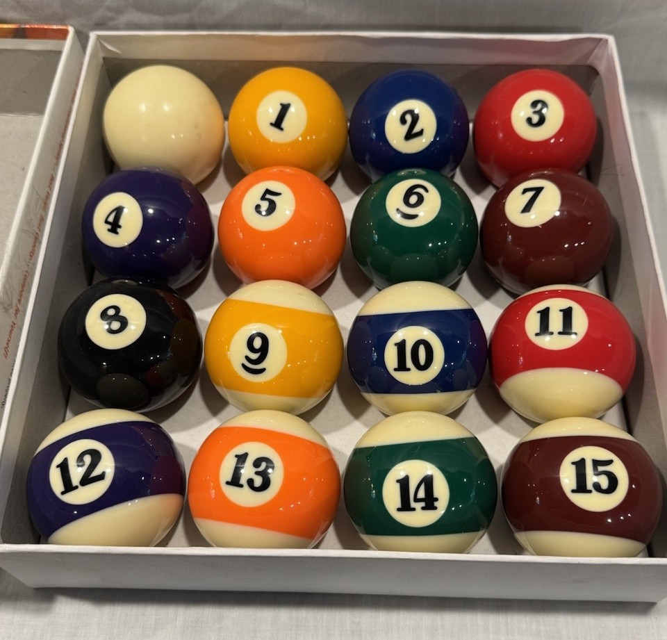 Elephant Balls Billiard Pool Ball Complete Set Traditional Series w/Box ...