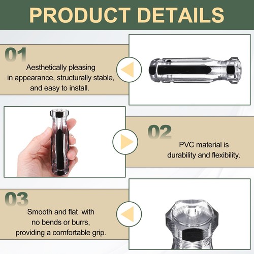 2pcs Pre-Drilled Blank Screwdriver Handles 6.3mm Hole 103mm Length ...