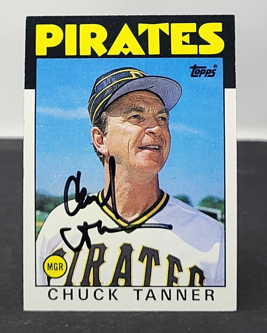 CHUCK TANNER Signed Autographed 1986 Topps Baseball Card #351 ...
