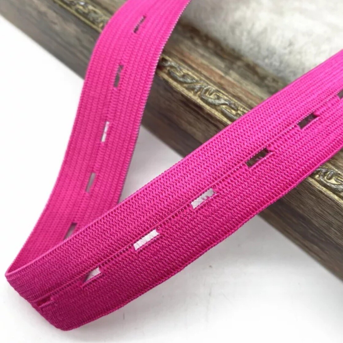 1 m Lochgummi 20mm 22 Farbe Gummi Gummiband Gummilitze Gummizug ...