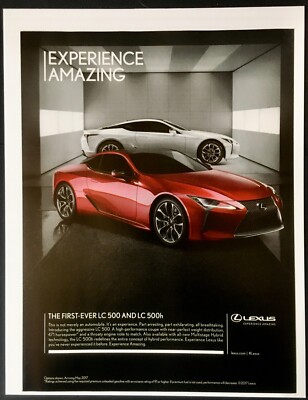 2017 Lexus LC 500 500h Sport Coupe Hybrid PRINT AD Car Advertisement | eBay
