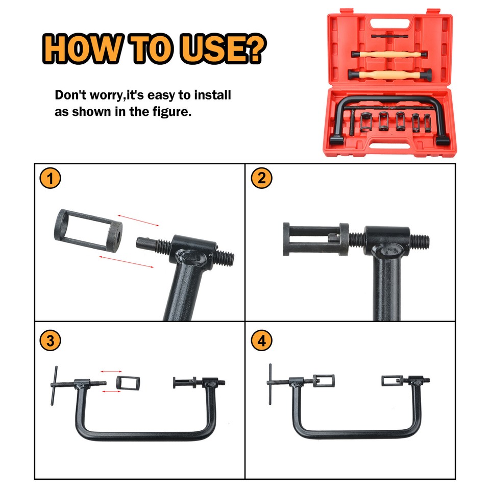 Valve Spring Compressor Clamp Tool for ATV Car Small Engine Vehicle ...