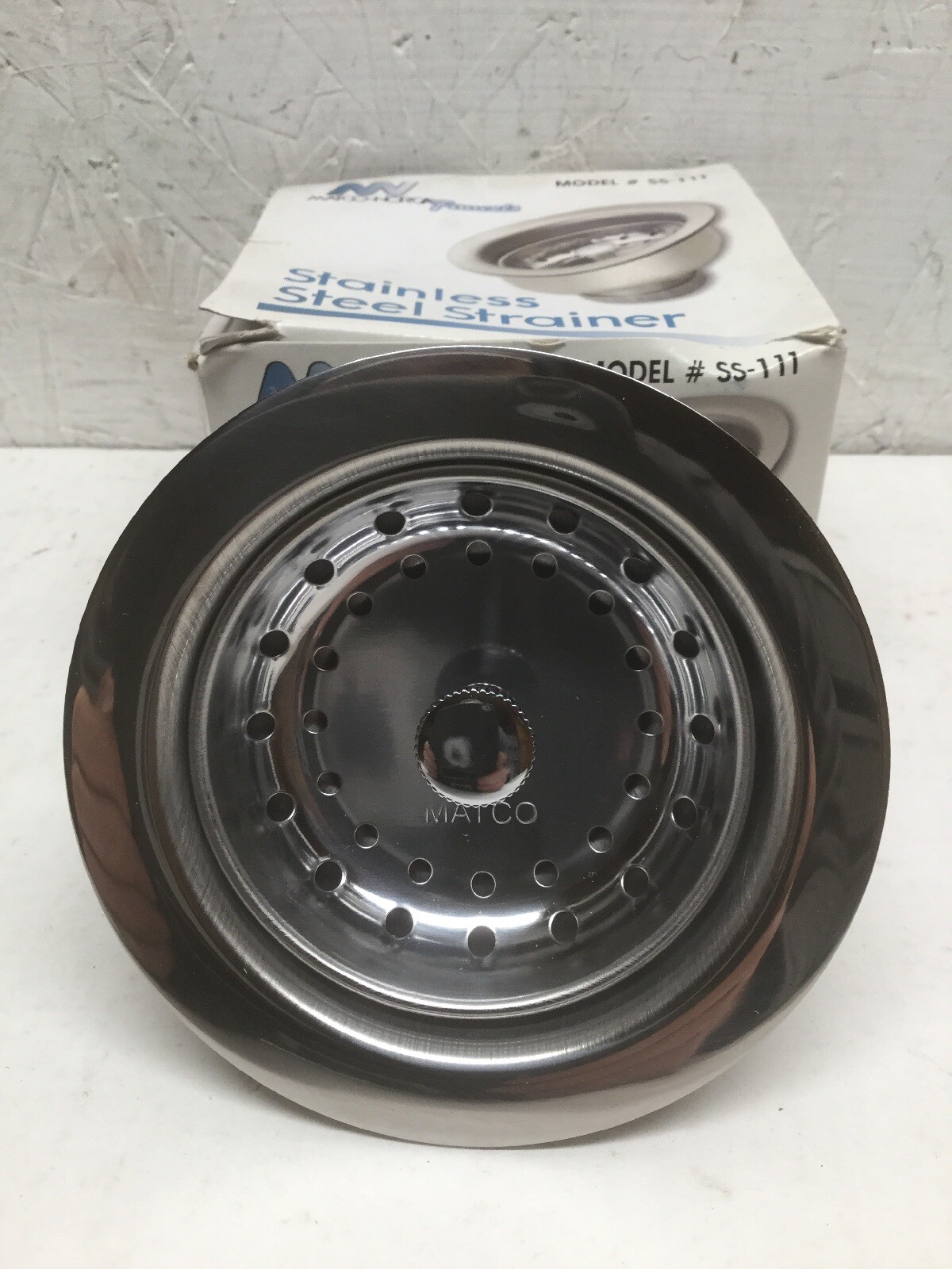 Matco-Norca Faucets SS-111 Stainless Steel Strainer W/Basket 3 1/2” & 4 ...