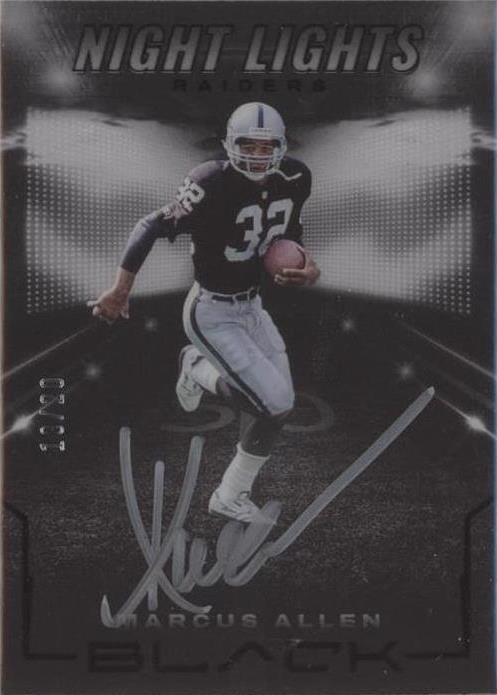 2023 Panini Black - Night Lights Signatures Marcus Allen #NLS-MA /20 ...