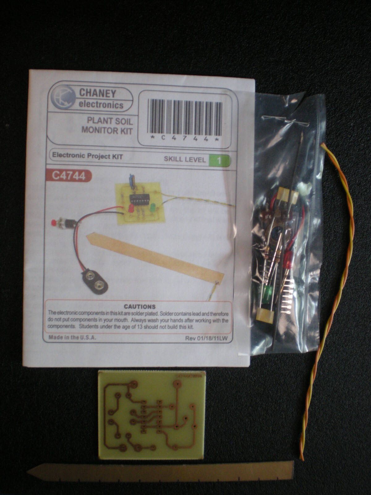 Plant Soil Monitor Kit, Manual, components, Electronic, STEM, DIY, NOS ...
