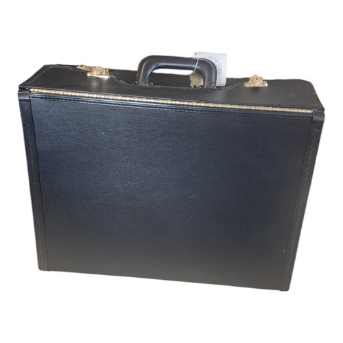 Vtg NWT STEBCO Black Vinyl Pilot Briefcase Travel Case Heavy Duty ...