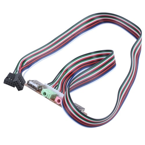 PC Computer USB Port Audio Headset Microphone Cable Support Front Panel ...