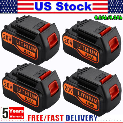 8000mAh 20V for Black and Decker 20 Volt MAX Lithium LBXR20 LB20 ...