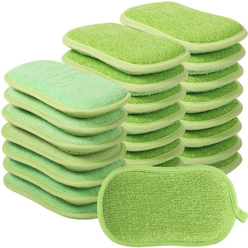24 Pack Multi Purpose Scrub Sponges Non Scratch Microfiber Sponge ...