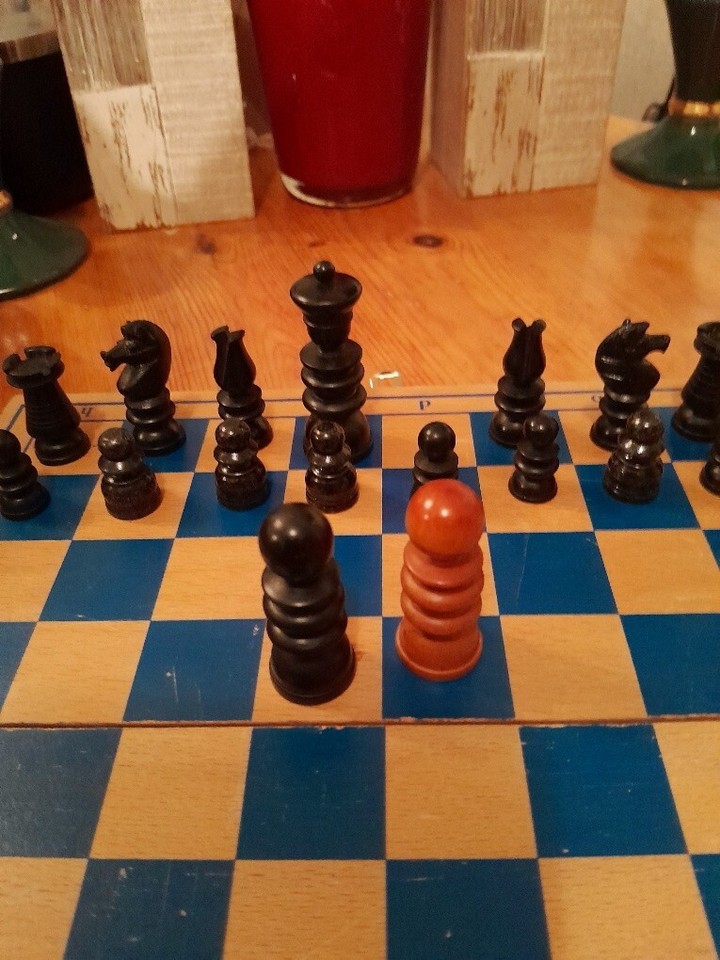 Vintage Wooden English Chess Set, St George Pattern, (214) | eBay