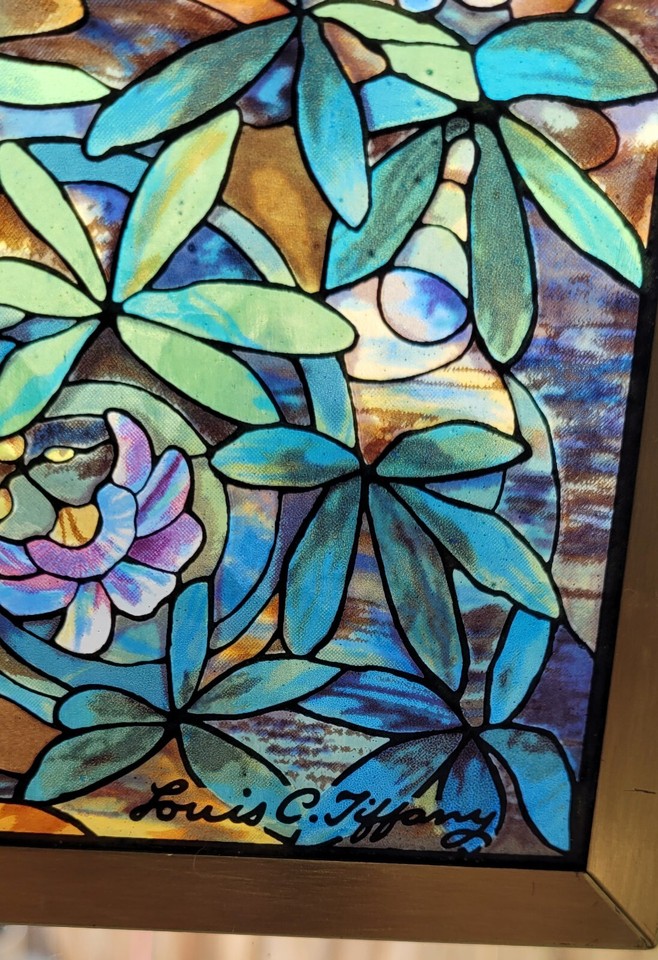 Tiffany "Tree Of Life" Stained Glass Panel Signed Louis C. Tiffany | eBay