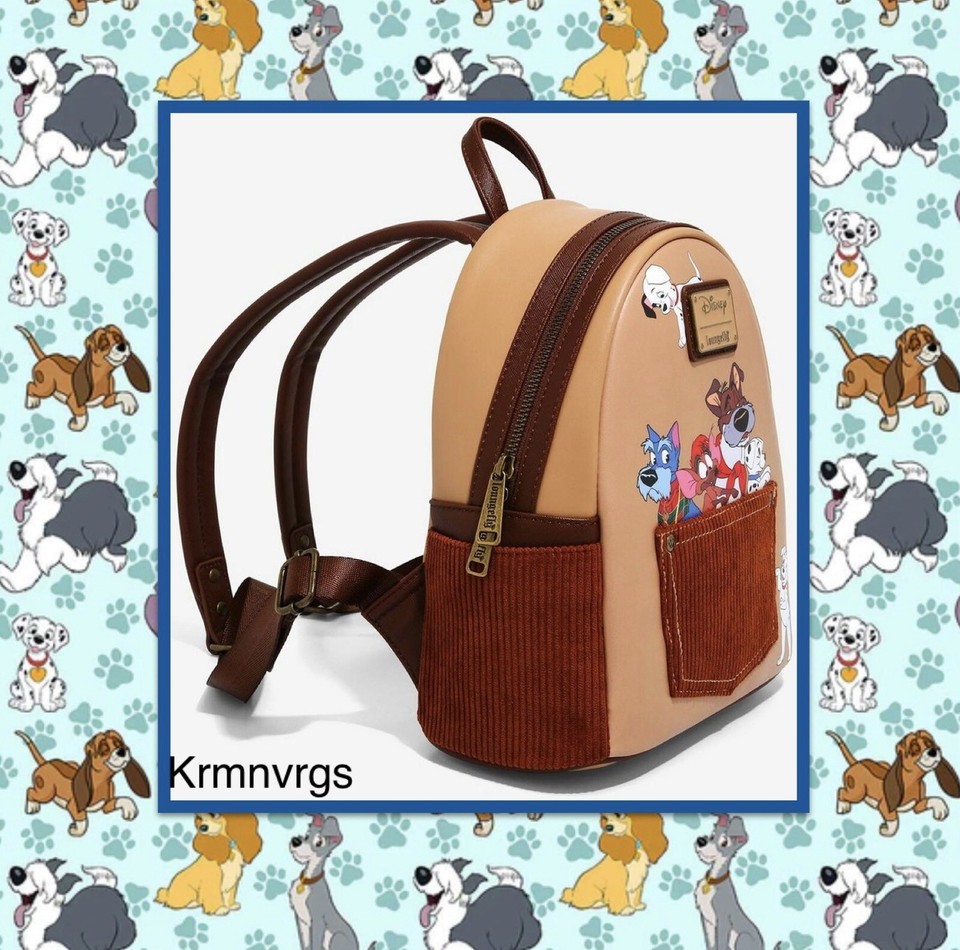 Loungefly Disney Dogs Corduroy Pocket Puppies Mini Backpack - NWT | eBay