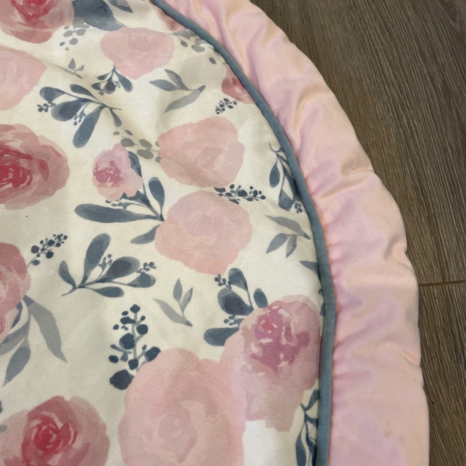Manhattan Kids 32" Round Reversible Round Play Mat Tummy Time Pink ...