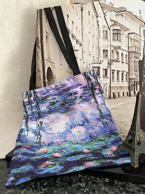 Monet Water Lilies Handbag Shoulder Bag Tote Bag Travel Bag Artist Bag ...