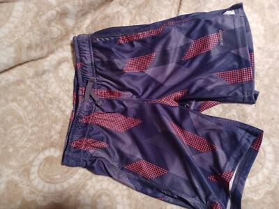 New Athletic Works DriWorks Youth unisex shorts M/8 Grey/red geometric ...