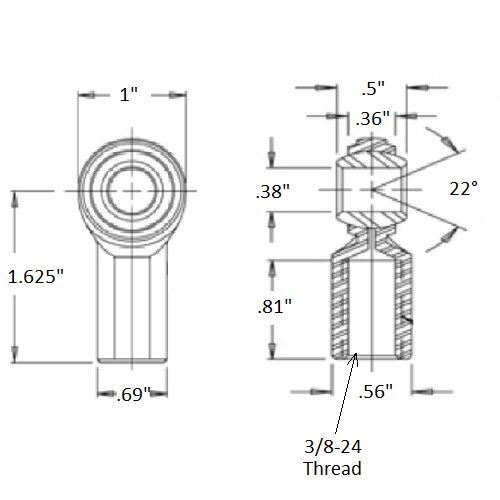 3/8-24 Ball Joint Rod End | eBay