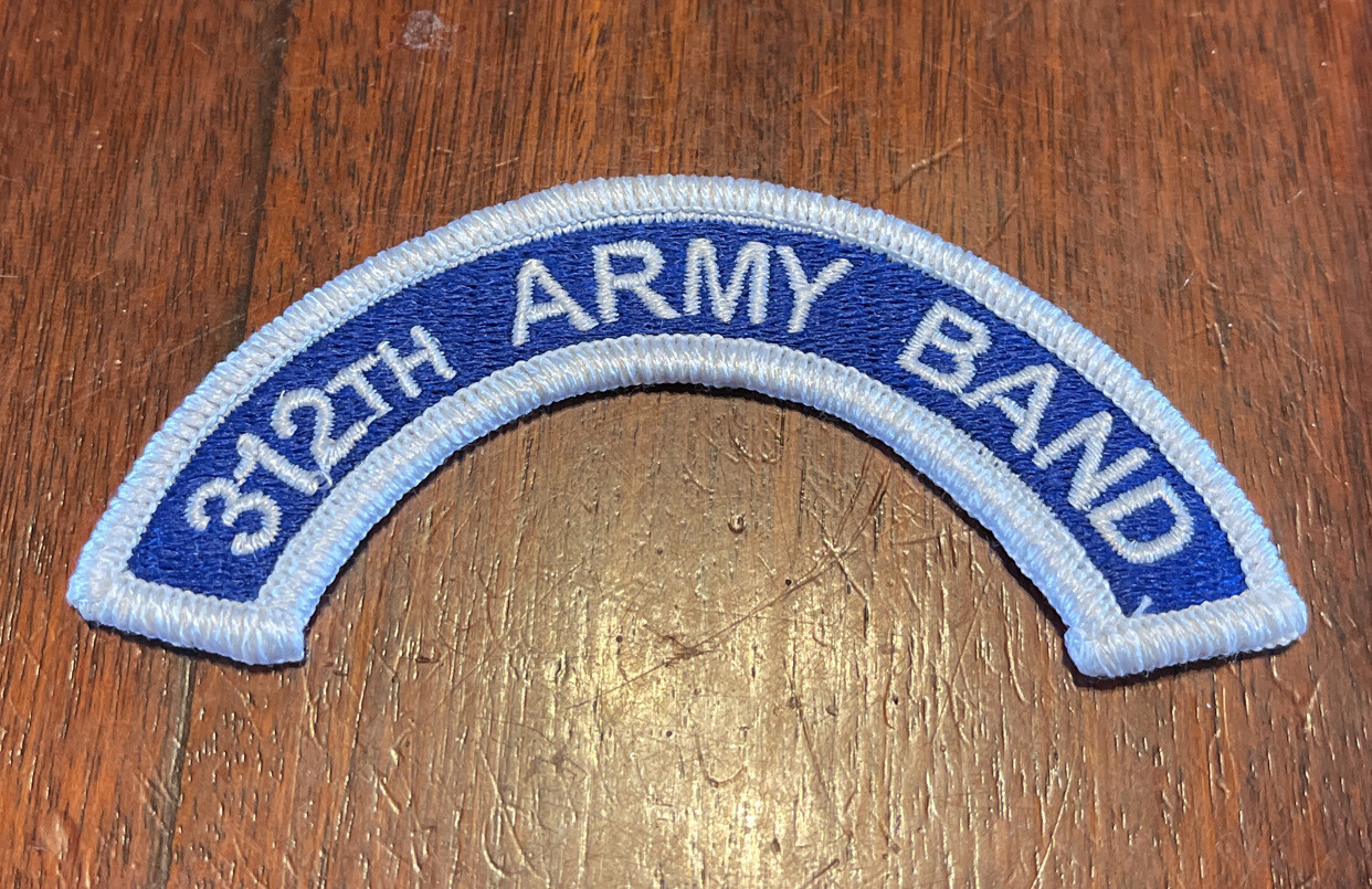 312th Army Band Arc Arch Award Badge Patch Blue White 4” ROTC | eBay