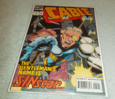 CABLE # 5 FINE MARVEL COMIC 1993 SINsear Battle! | eBay