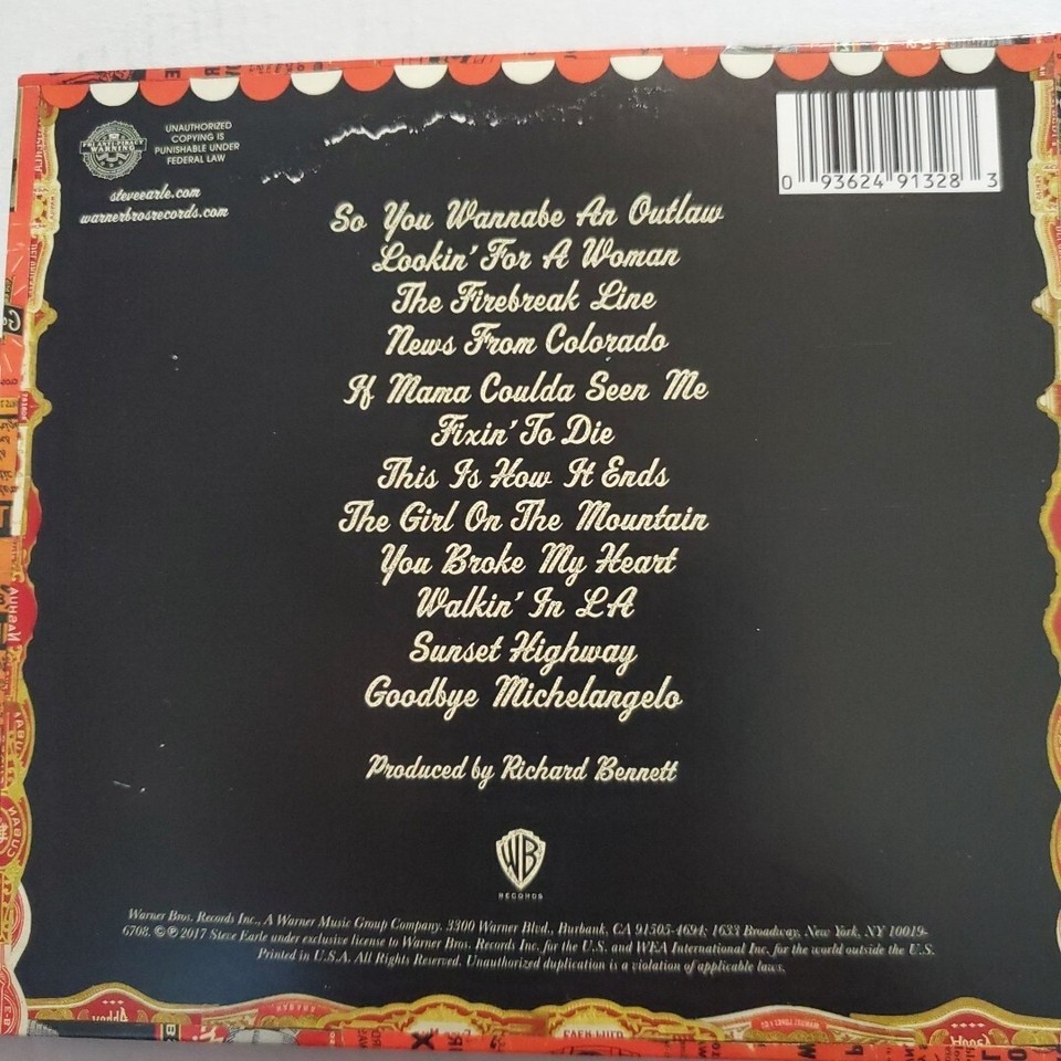 So You Wannabe An Outlaw by Steve Earle & the Dukes Mint Cond Combo ...