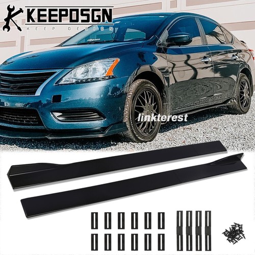 For Nissan Sentra S SR SV Sedan Side Skirts Body Extension Rocker Panel ...