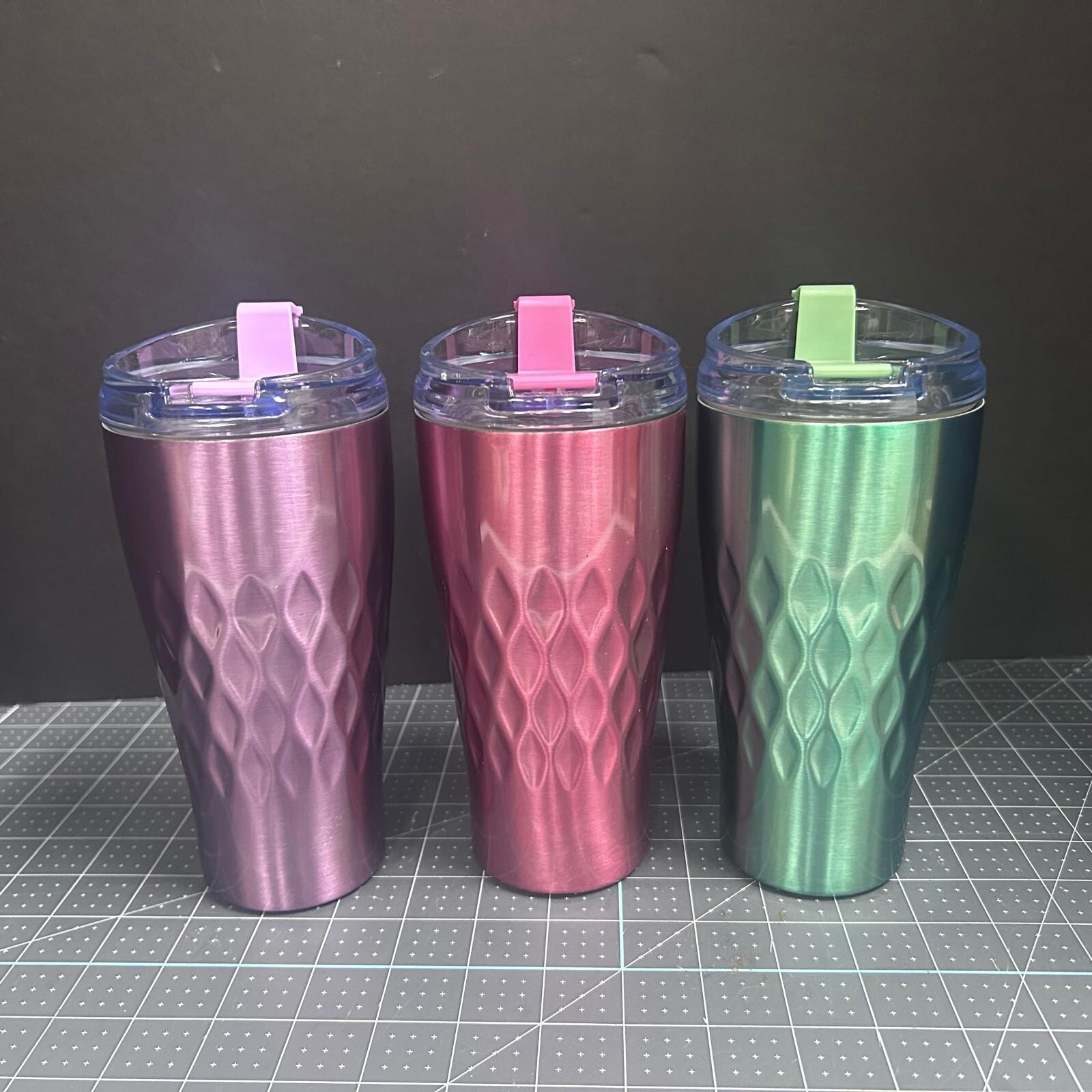 (Set of 3) Primula 20-oz Tumblers Double Wall BPA Free - Spring Colors ...