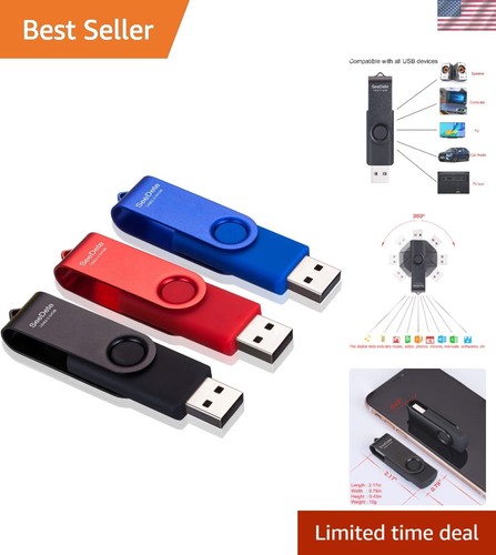 64GB USB Flash Drives, USB Stick, Thumb Drive Rotated Design, Memory ...