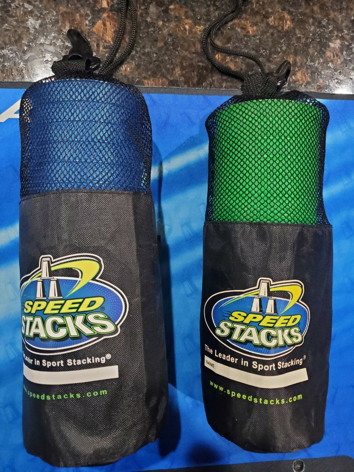 Speed Stacks Lot With 12 Blue Cups, 12 Green Cups, Stack Mat and DVD ...