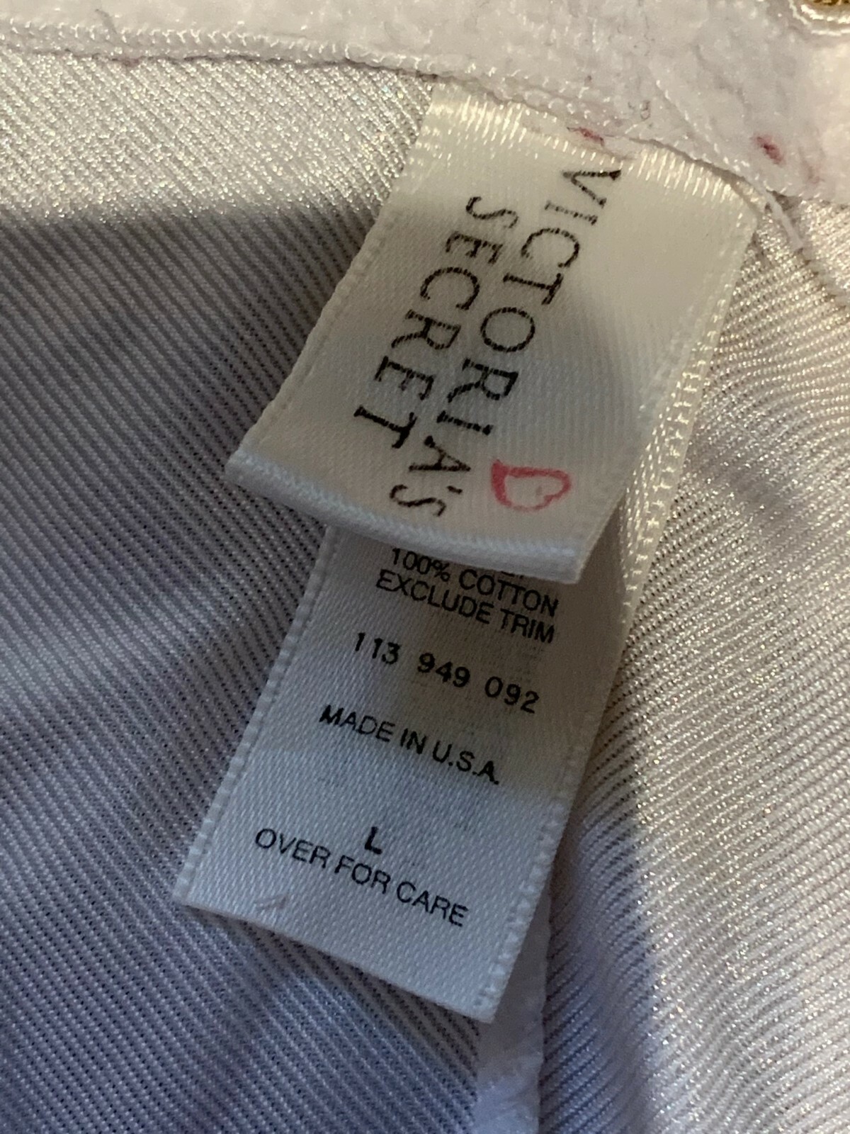 VINTAGE VICTORIA'S SECRET ~ WHITE ~ THICK SATIN FULL … - Gem