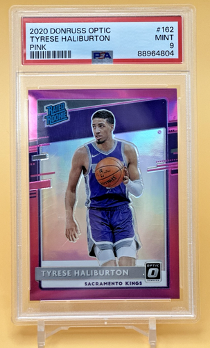 2020-21 DONRUSS OPTIC TYRESE HALIBURTON PINK RATED ROOKIE 25/25 PSA 9 ...