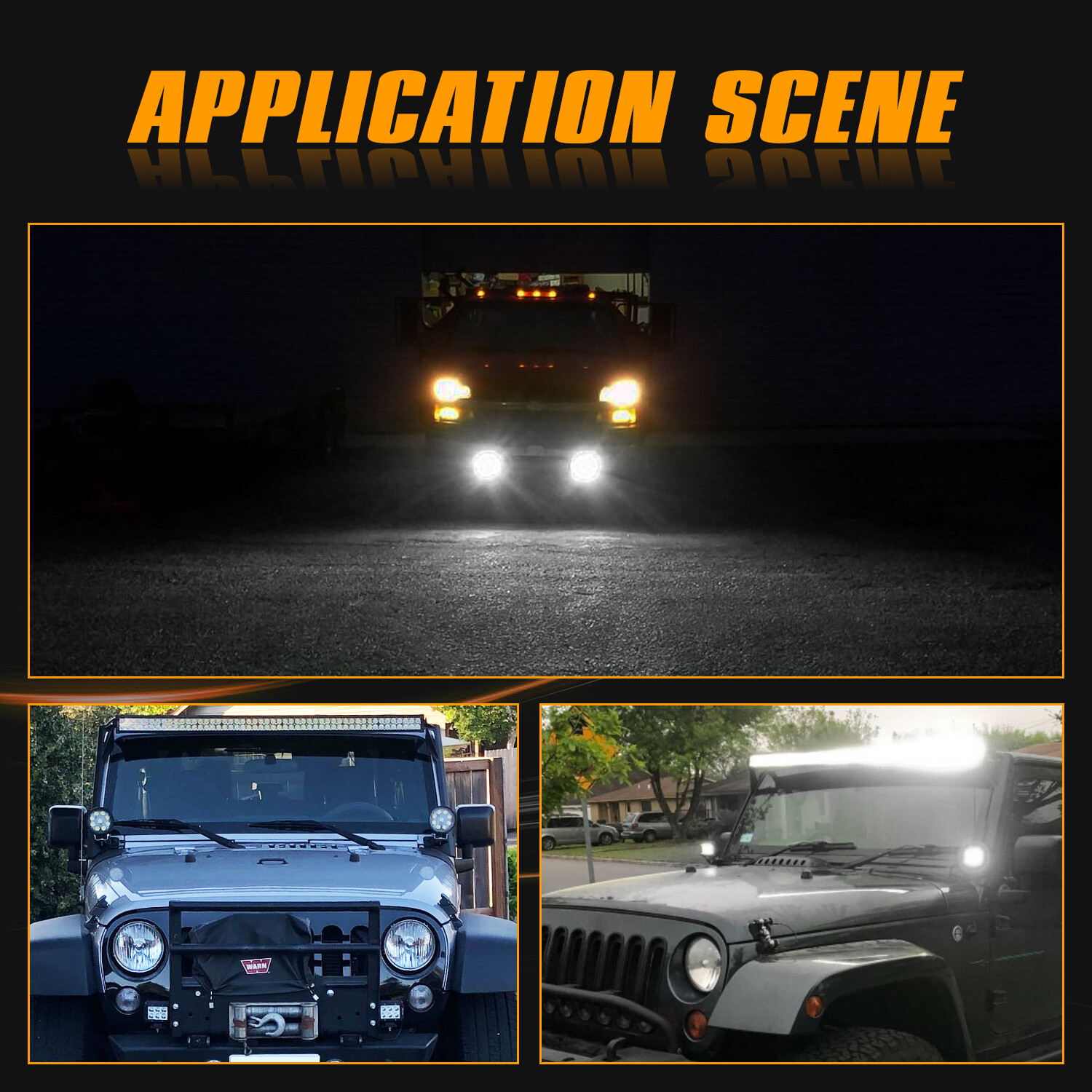 10pcs 4"Inch LED Work Light Bar Spot Flood Pods Driving Off-Road ATV ...