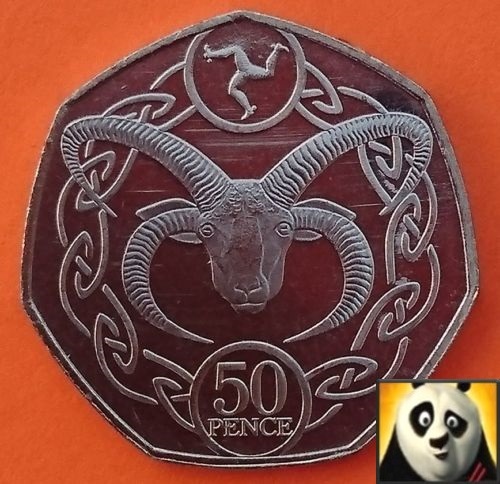 NEW 2017 ISLE OF MAN IOM MANX 50p Fifty Pence Loaghtan Sheep Ram Unc ...